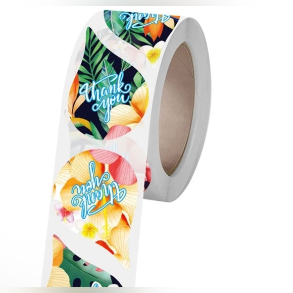 Office | Thank You Package Stickers 50pcs Tropical Drop | Poshmark